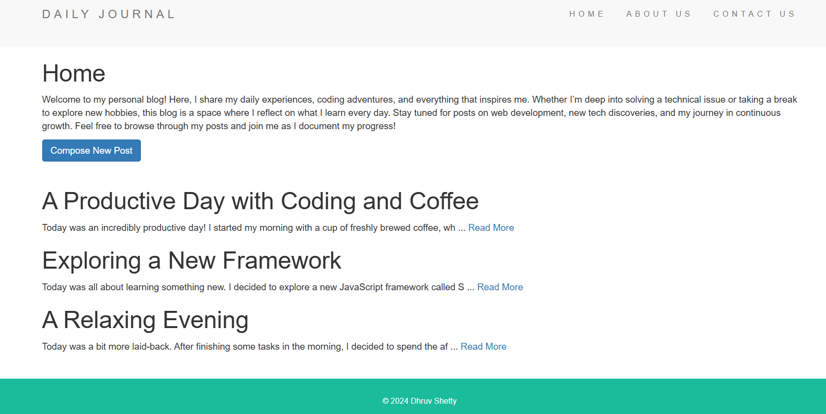 Dhruv Shetty - Portfolio Website